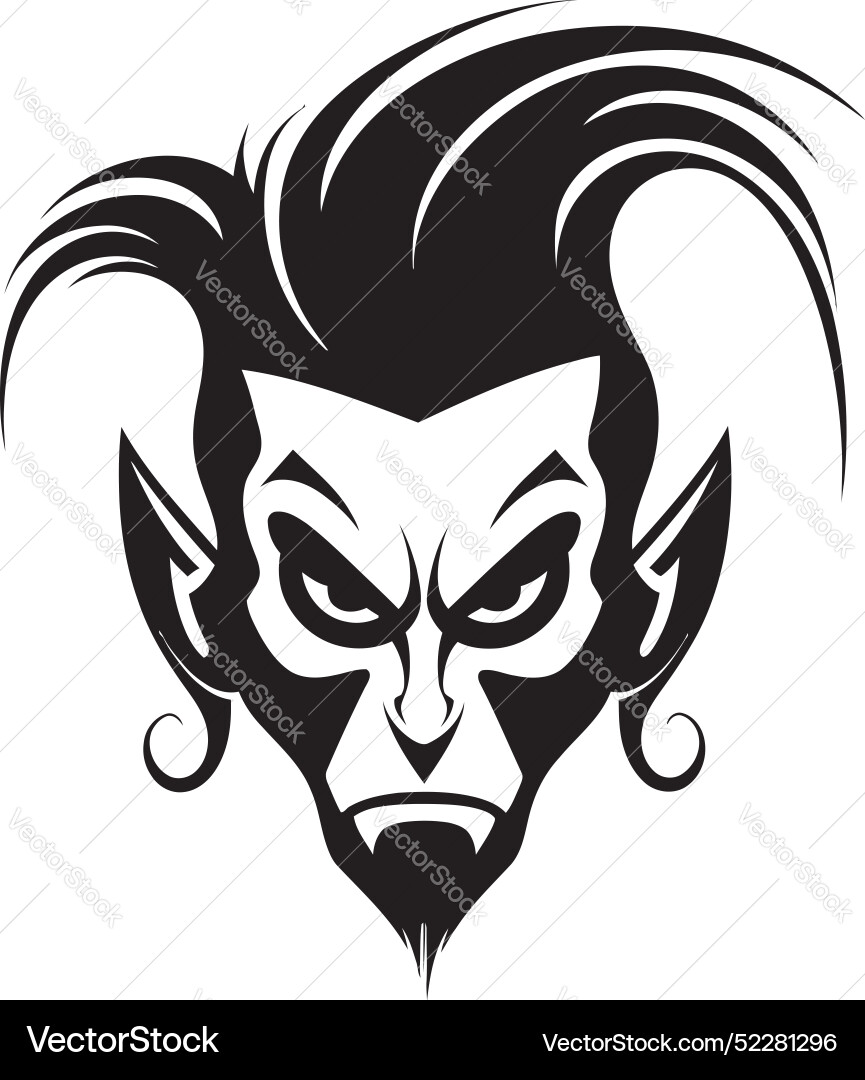 Cryptic coven creepy witch monster icon dusks Vector Image