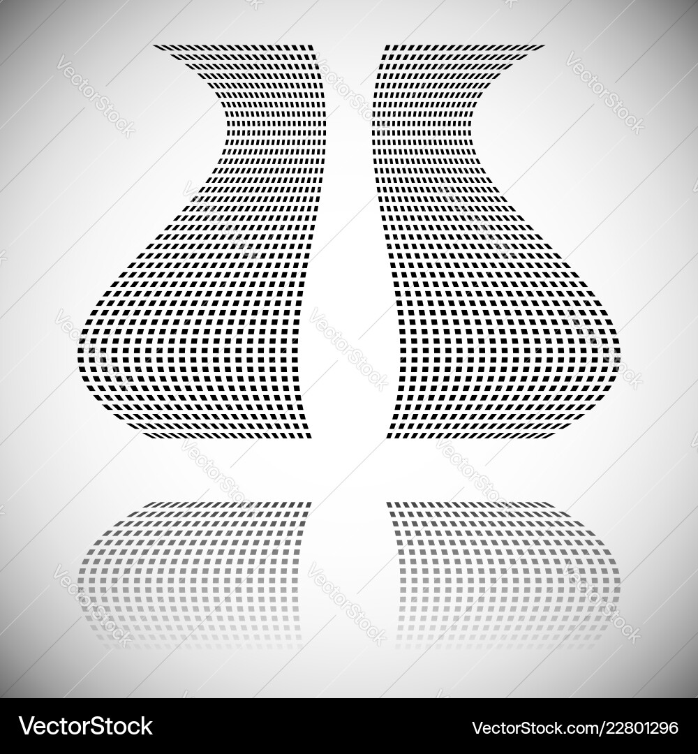 Distortion effect on mesh squares Royalty Free Vector Image