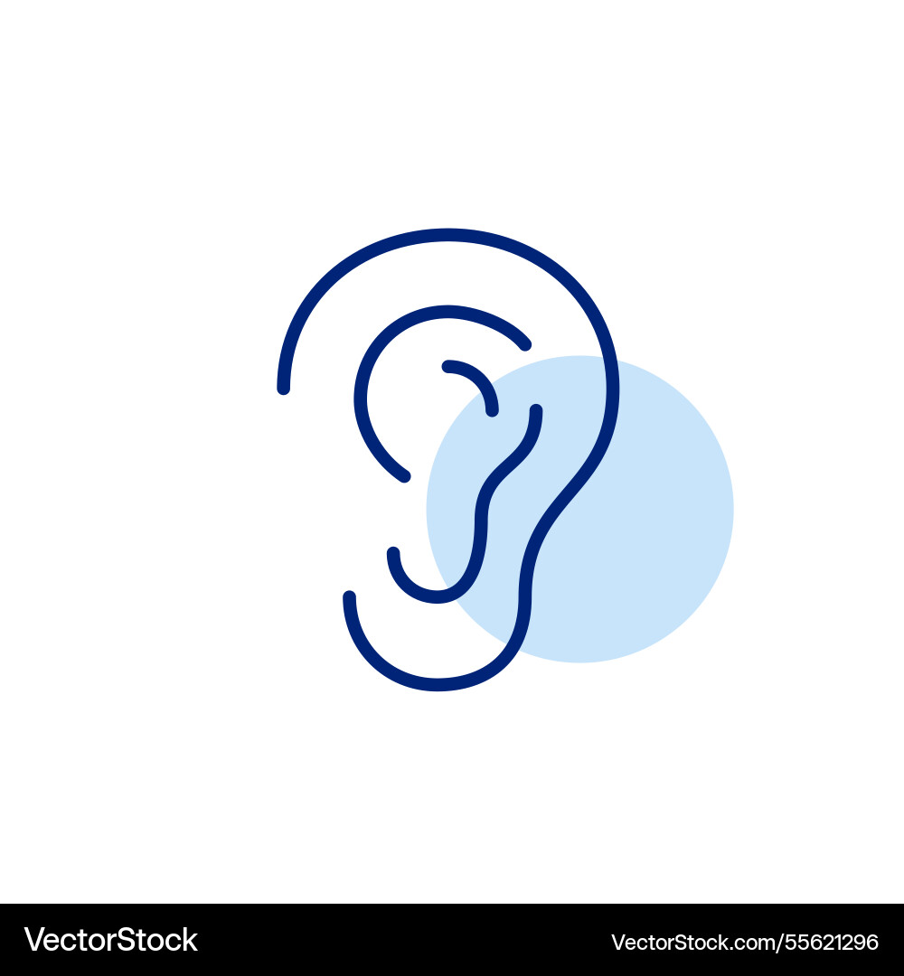 Ear symbol hearing accessibility active listening Vector Image