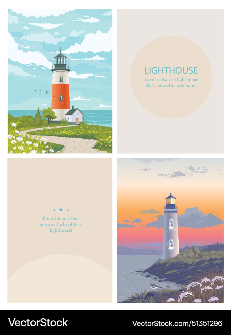 Lighthouse inspiration Royalty Free Vector Image