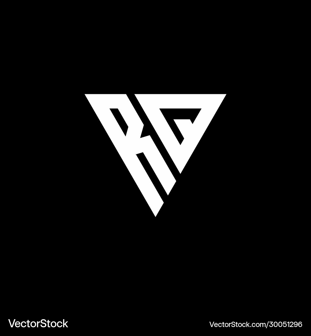 Rq logo letter monogram with triangle shape Vector Image