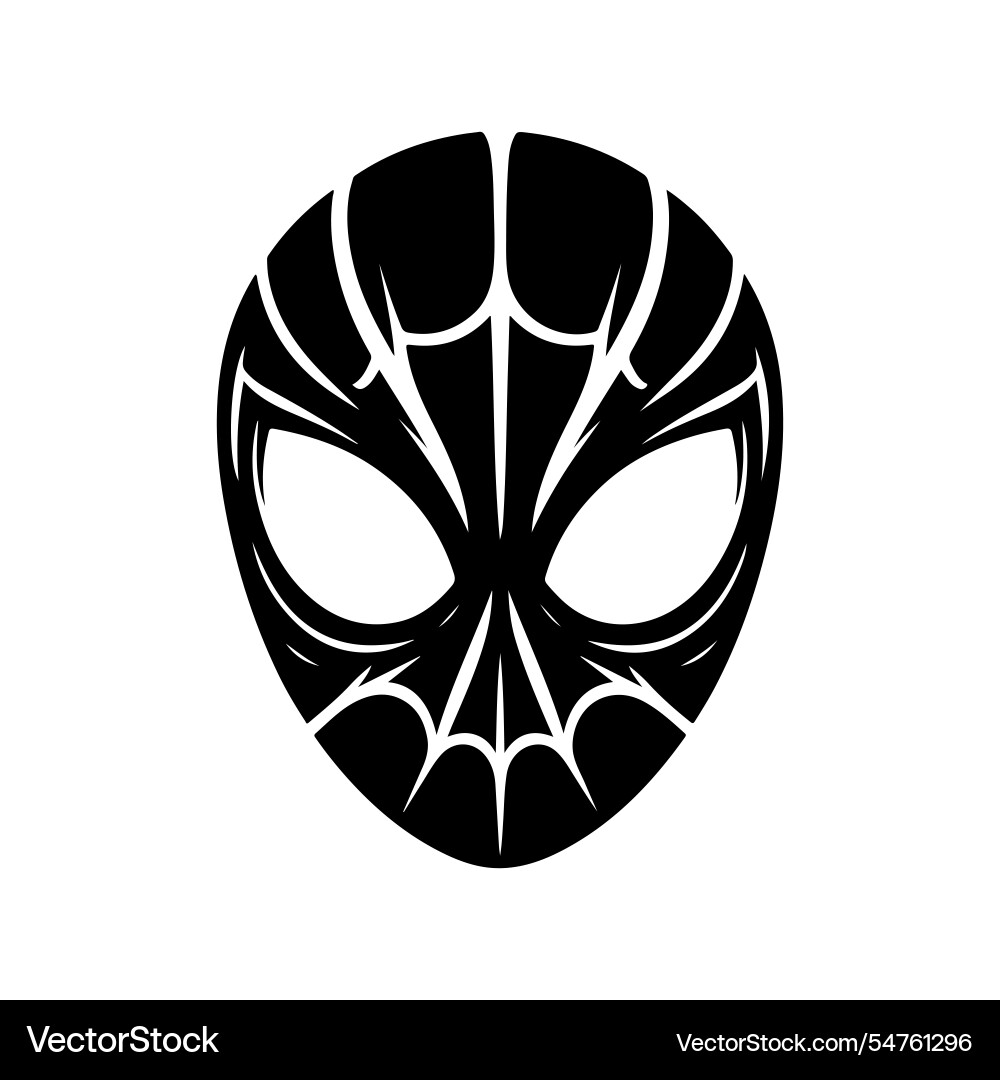 Spider man mask silhouette graphics perfect Vector Image