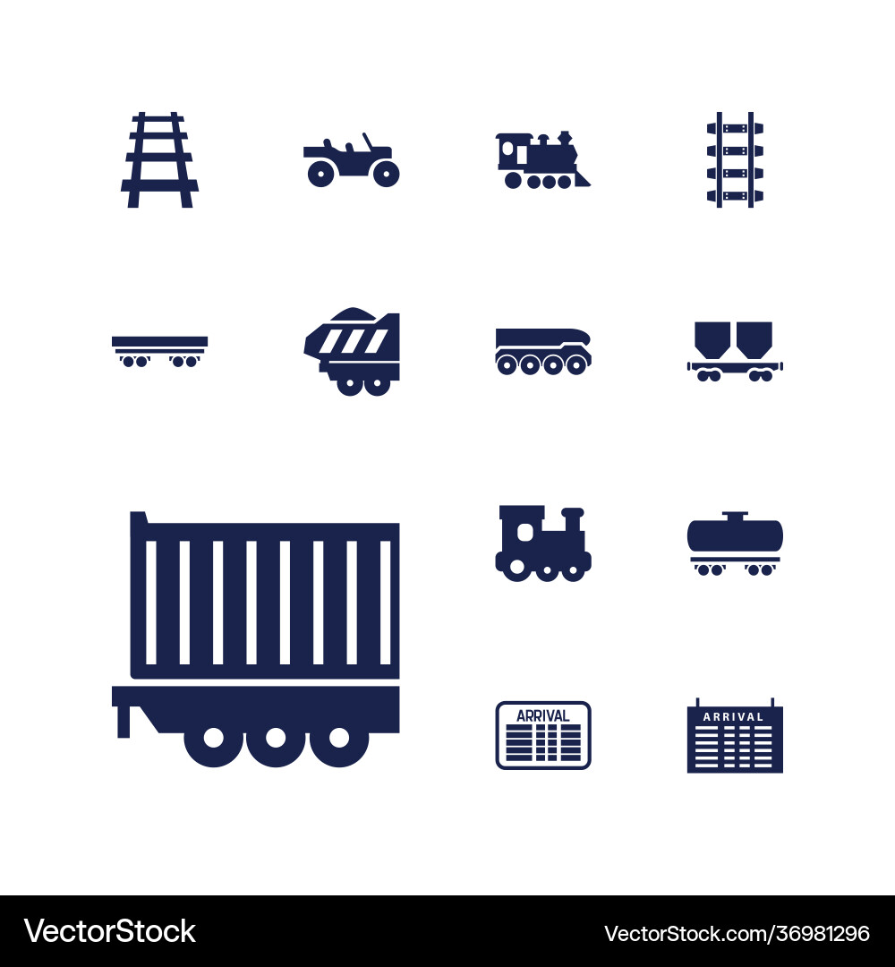 Zug Icons Lizenzfreies Vektorbild - VectorStock