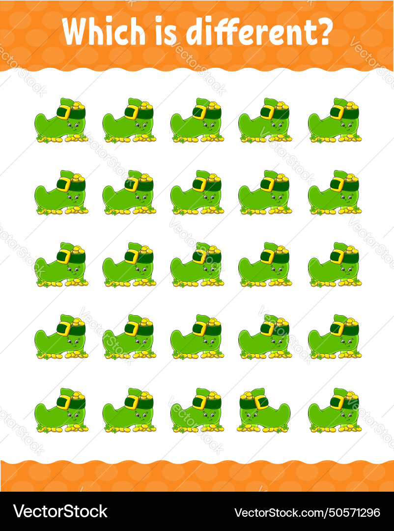 Which is different education developing worksheet Vector Image