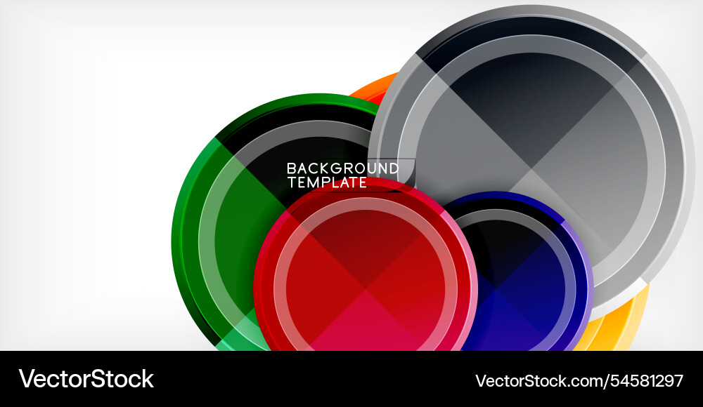 Abstract background - multicolored circles trendy Vector Image