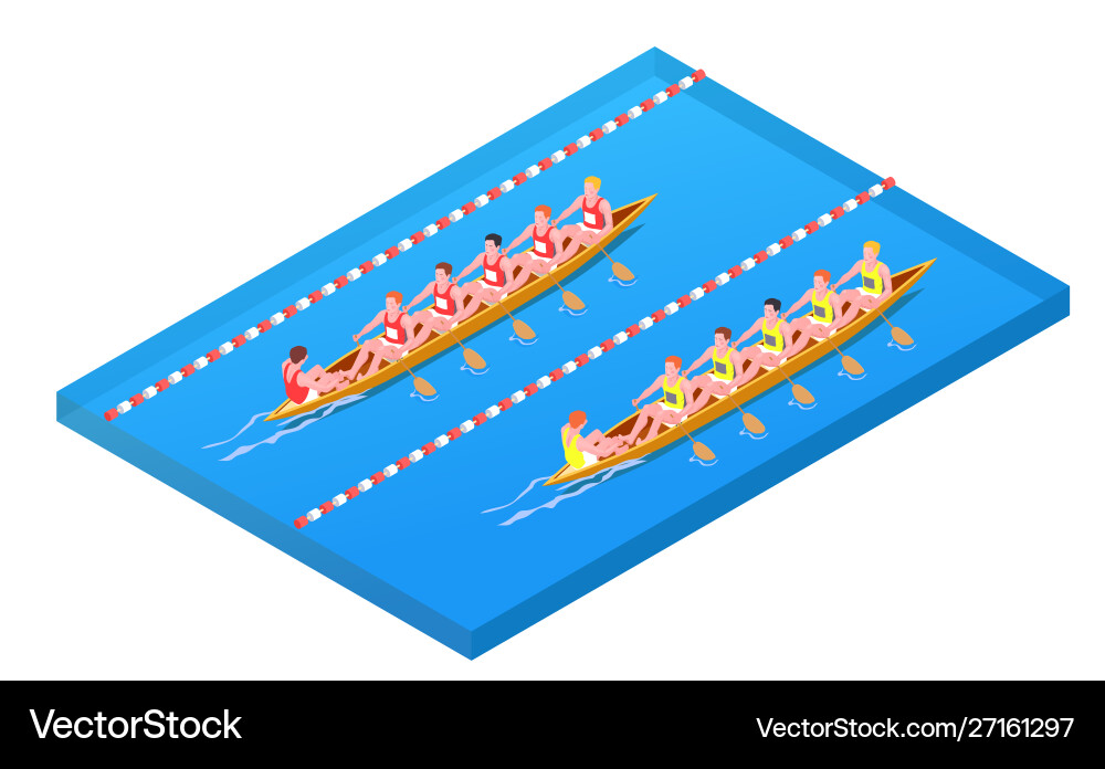 Canoe Racing Competition Royalty Free Vector Image