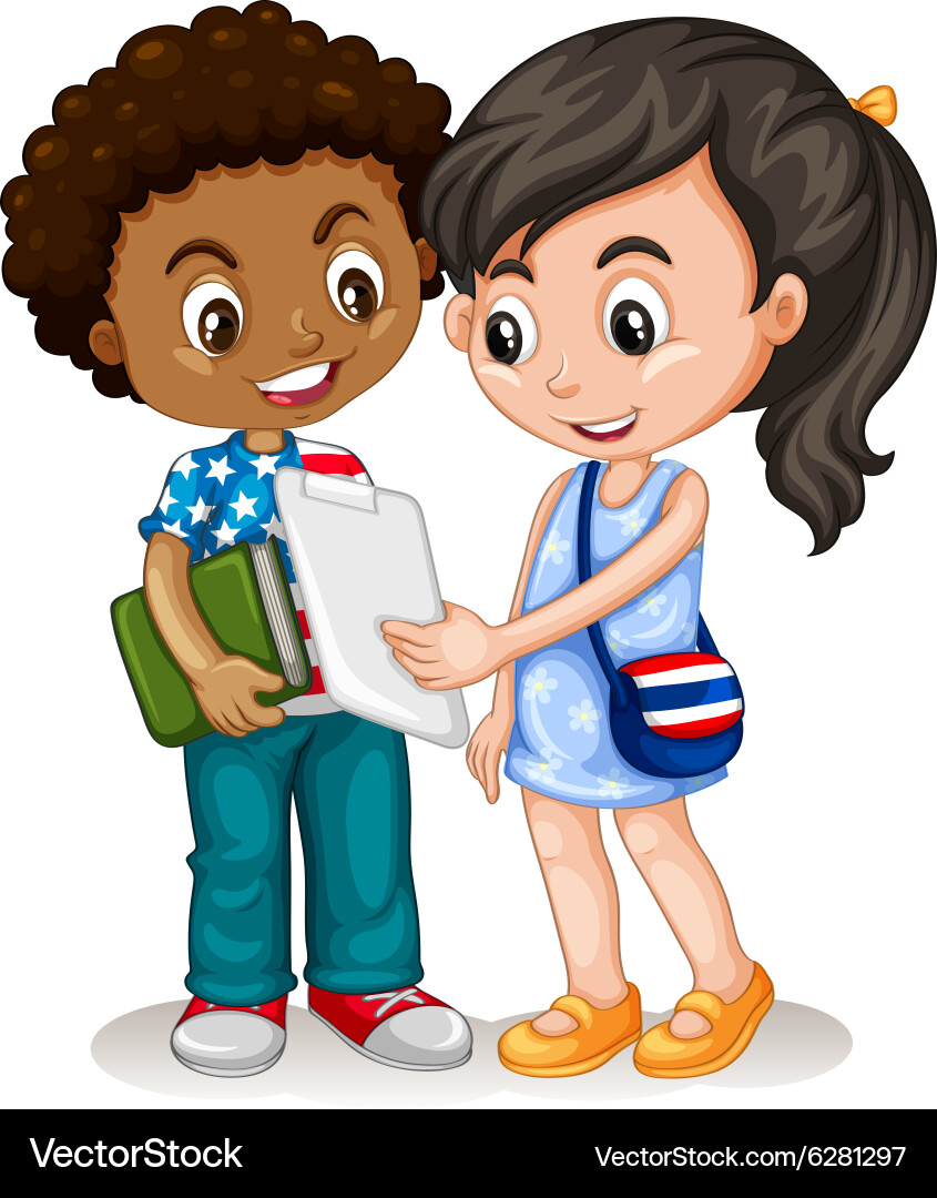 Children Collaborating Royalty Free Vector Image