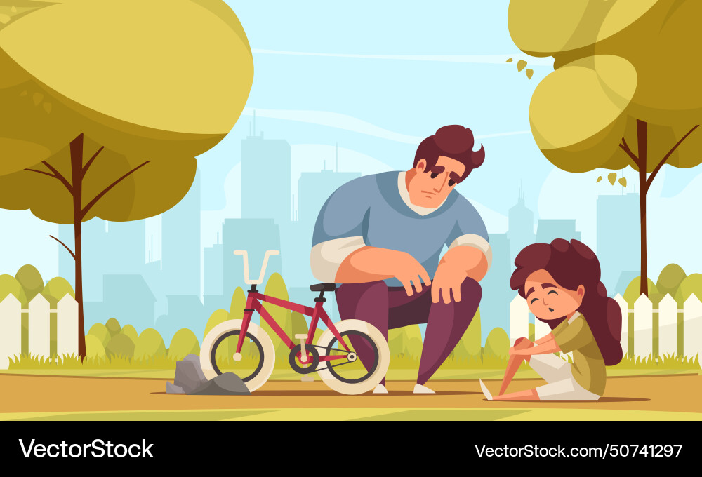 Cycle family background Royalty Free Vector Image