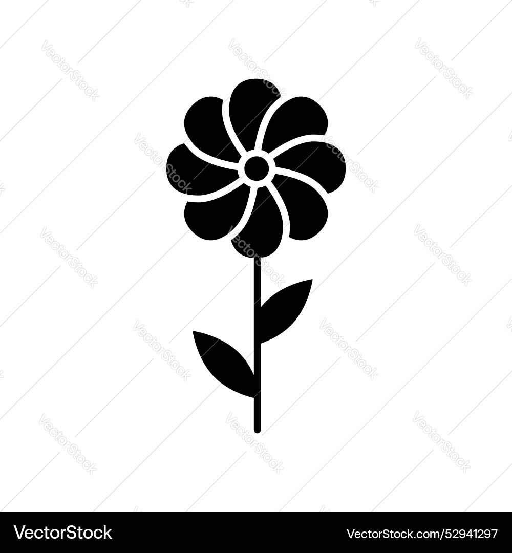 Flower icon set bloom petal spring symbol Vector Image