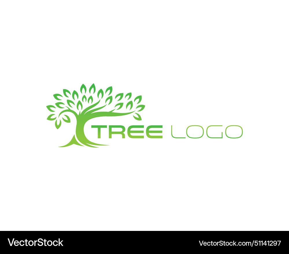 Green tree logo symbol design Royalty Free Vector Image