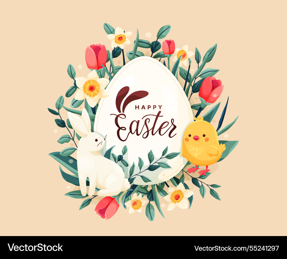Happy easter background greeting card Royalty Free Vector