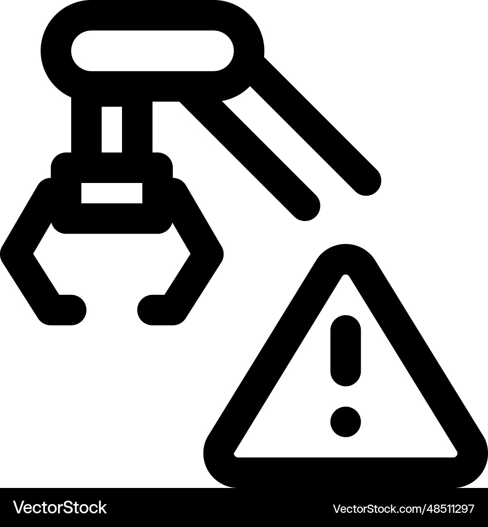 Machine indicating a warning alert Royalty Free Vector Image