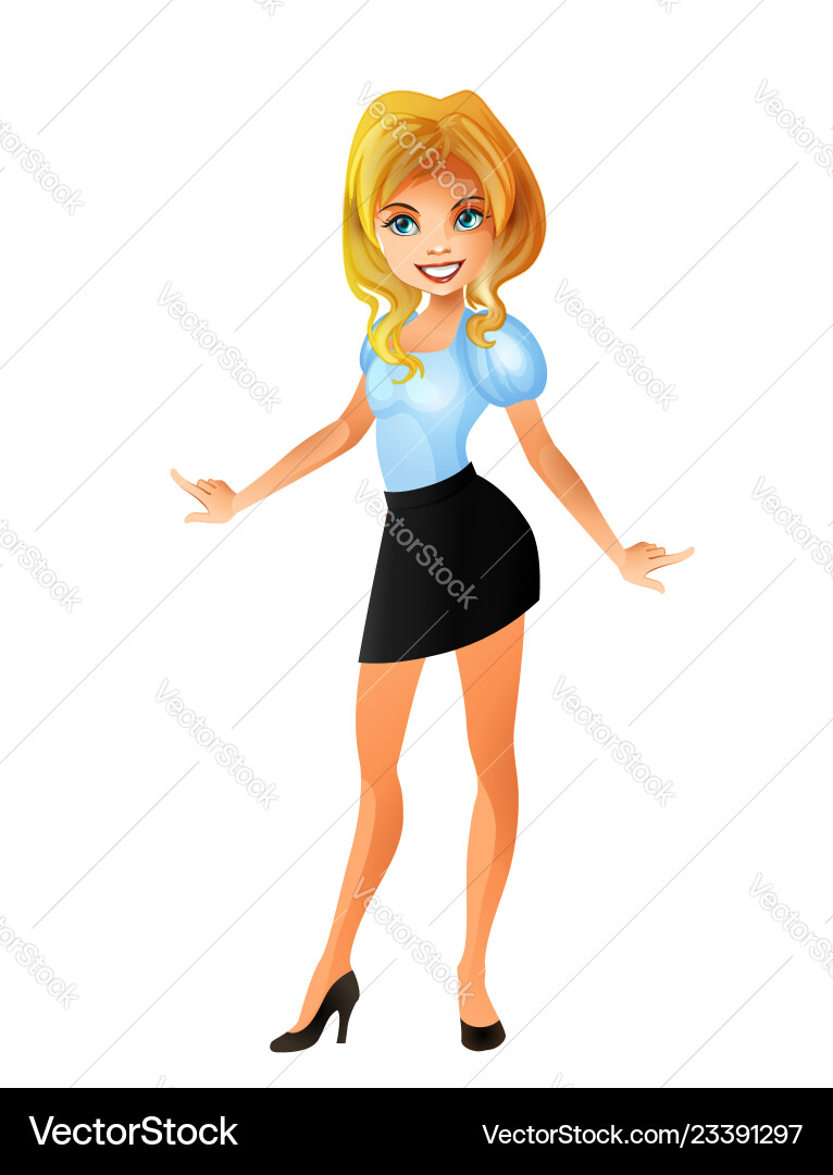 Office girl isolated Royalty Free Vector Image