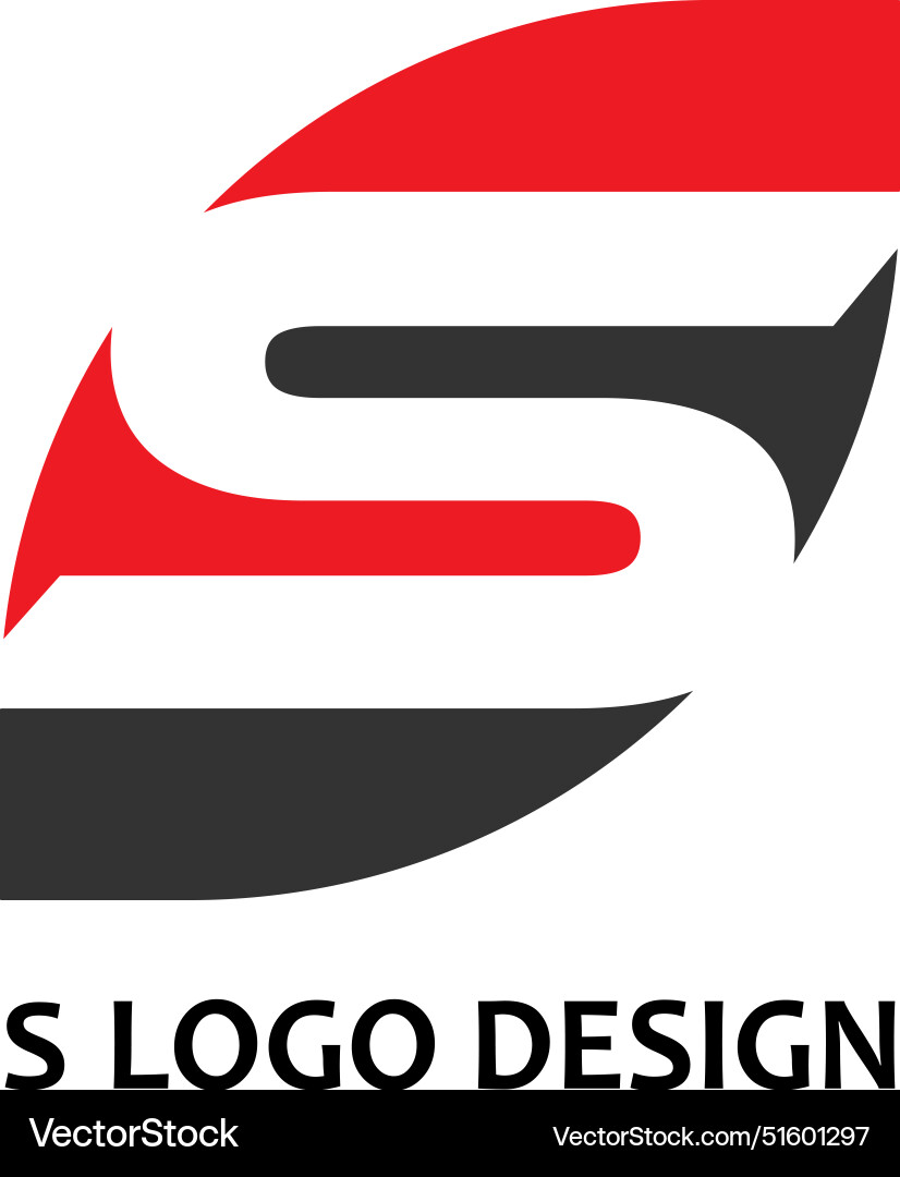 S logo design leaf letter Royalty Free Vector Image