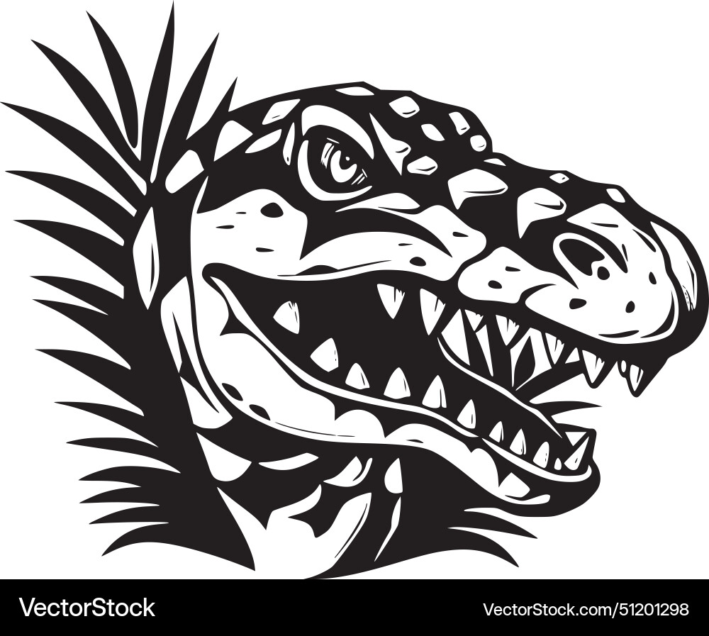 Alligator - minimalist and simple silhouette Vector Image