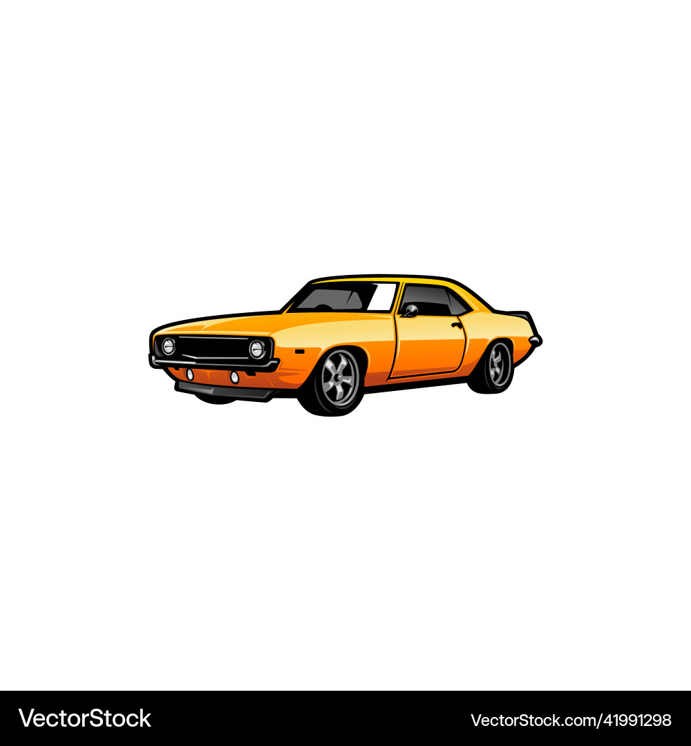 American muscle car Royalty Free Vector Image - VectorStock