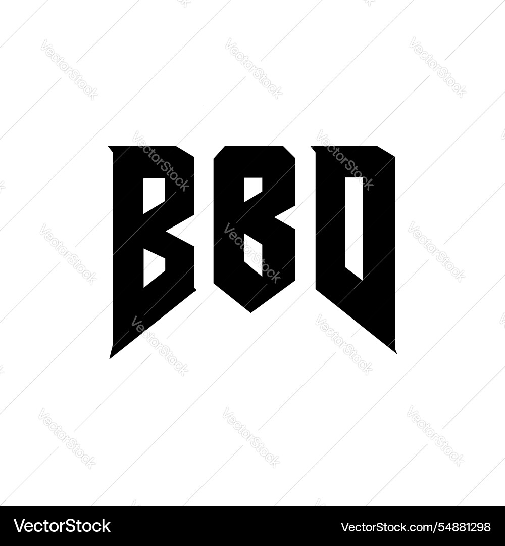 Bbd letter logo design for technology company Vector Image