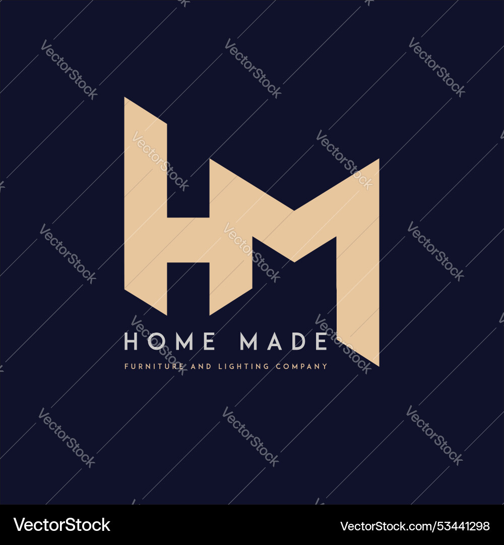 Hm logo Royalty Free Vector Image - VectorStock