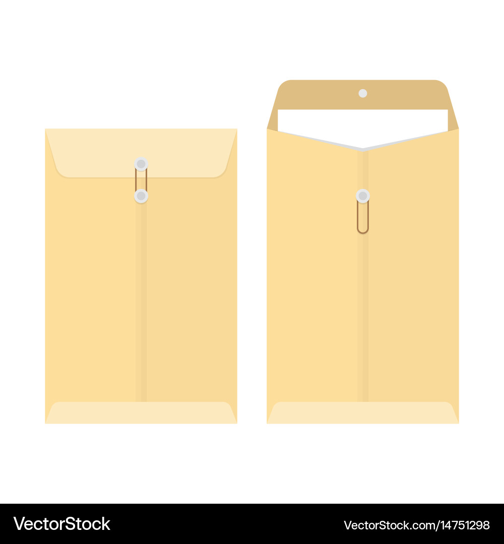 Office manila envelope Royalty Free Vector Image