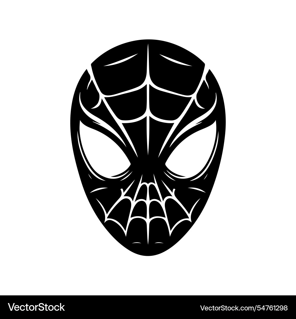 Spider man mask silhouette graphics perfect Vector Image