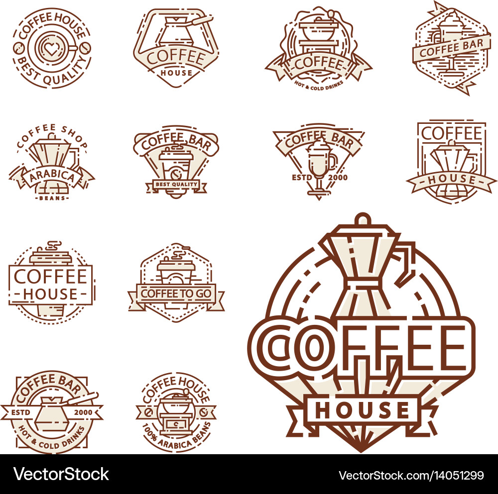 Coffee Badge Collection Royalty Free Vector Image