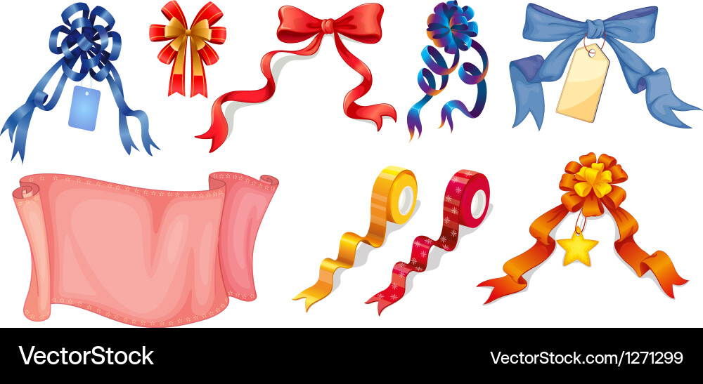 Different ribbon designs Royalty Free Vector Image