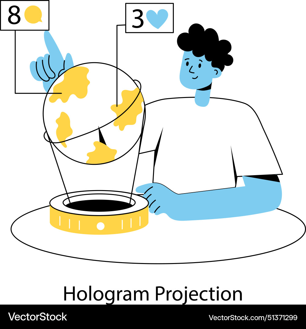 Hologram projection Royalty Free Vector Image - VectorStock