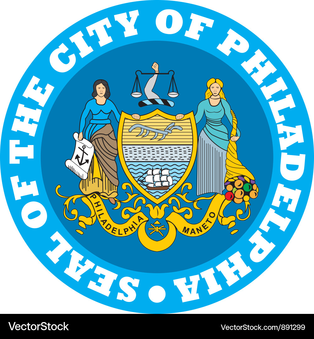 Philadelphia city seal Royalty Free Vector Image