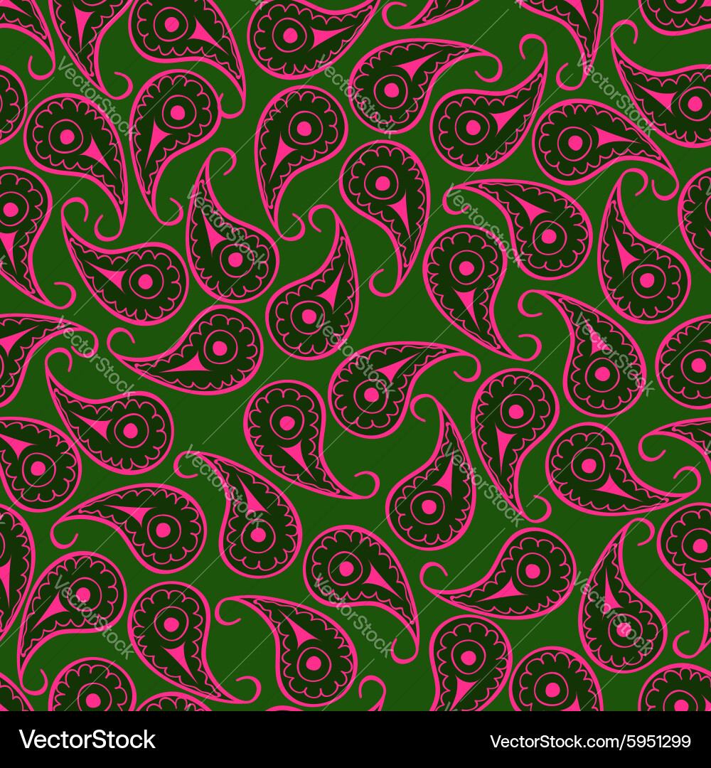 Seamless pattern of paisley ornament Royalty Free Vector