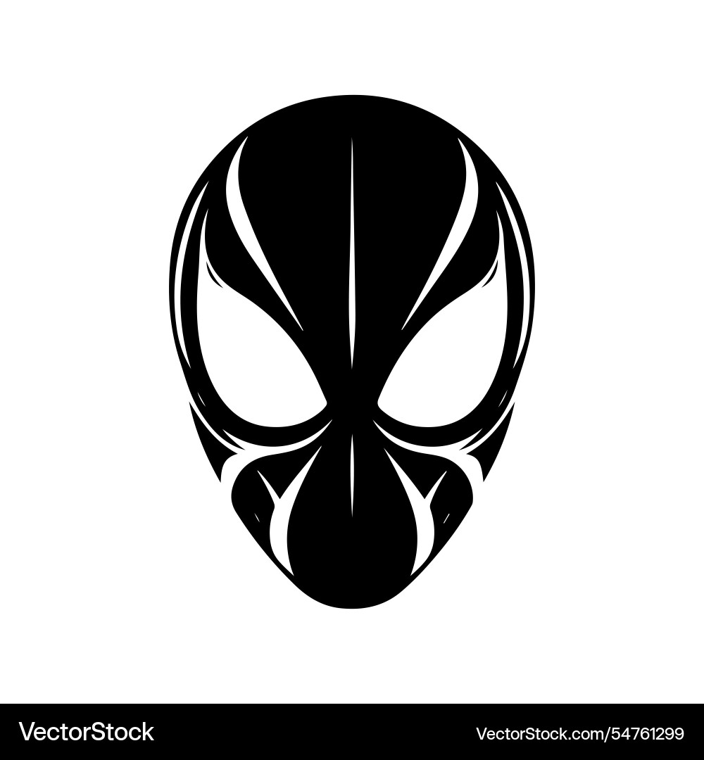 Spider man mask silhouette graphics perfect Vector Image