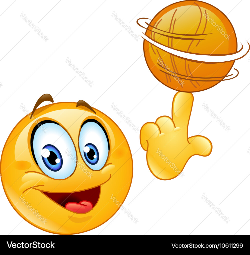 Spinning ball emoticon Royalty Free Vector Image