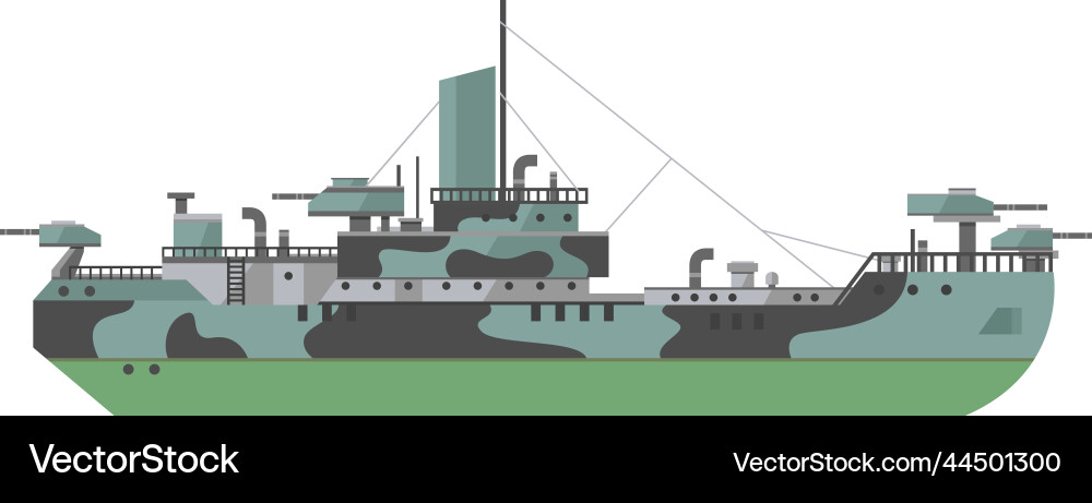 Battleship icon navy force symbol war ship Vector Image