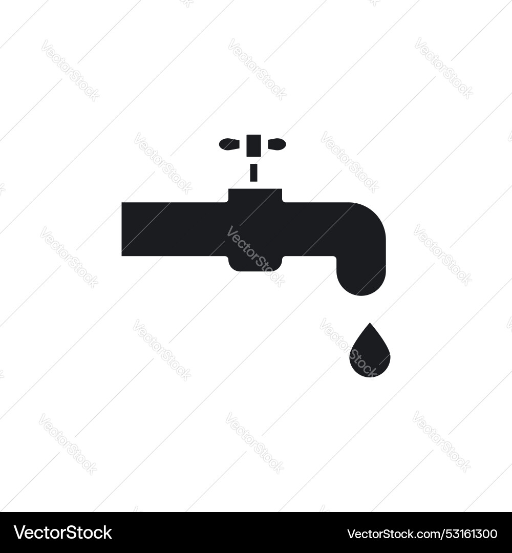 Faucet icon symbol on white background Royalty Free Vector