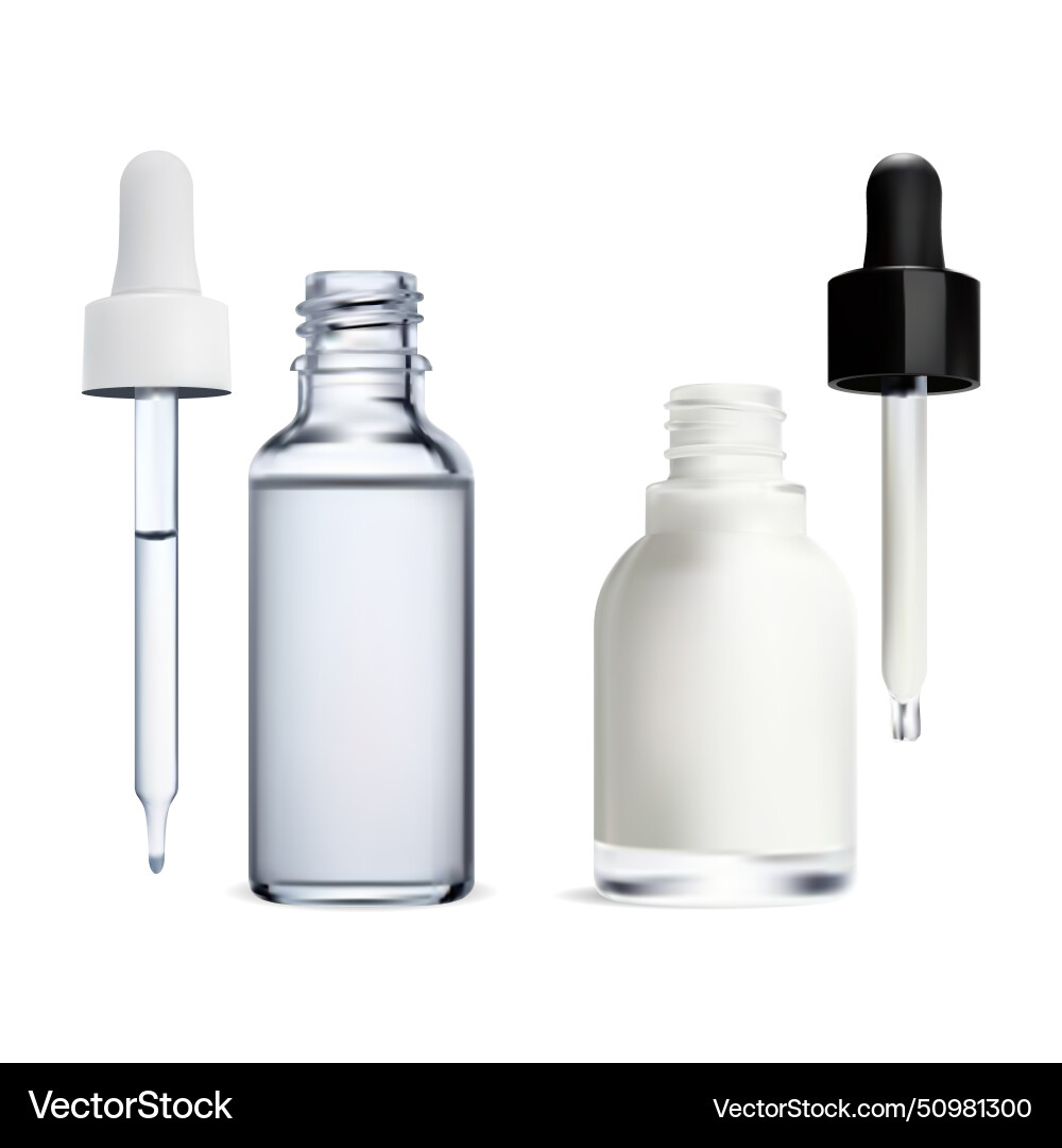 Liquid cosmetic serum bottle essential oil Vector Image