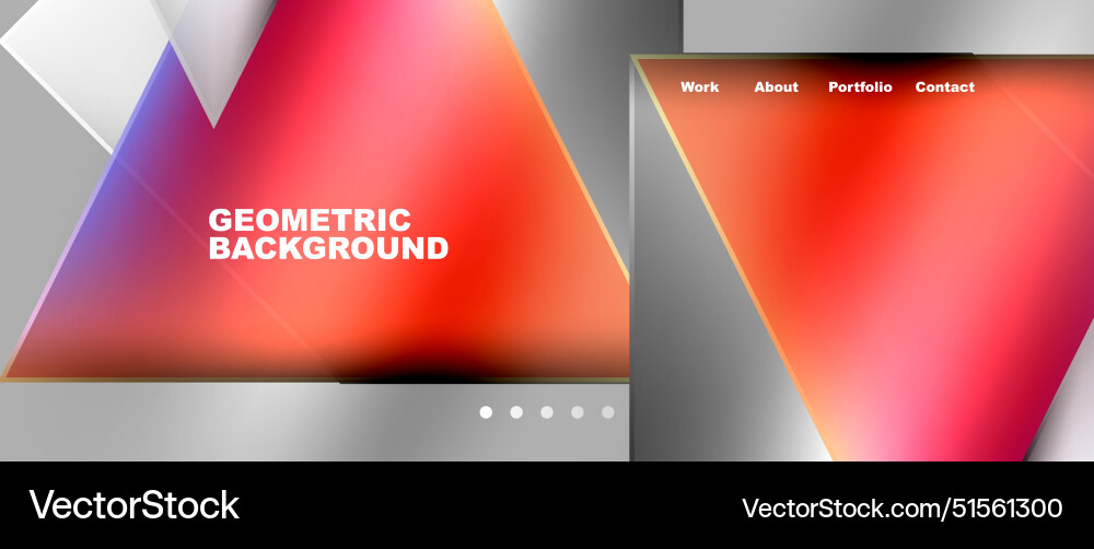 Metal triangles with colorful bright triangles Vector Image