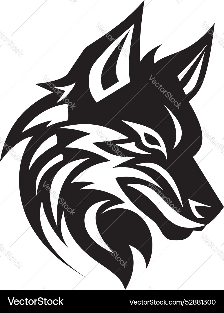 Moonlit night stalker insignia elegant alpha Vector Image