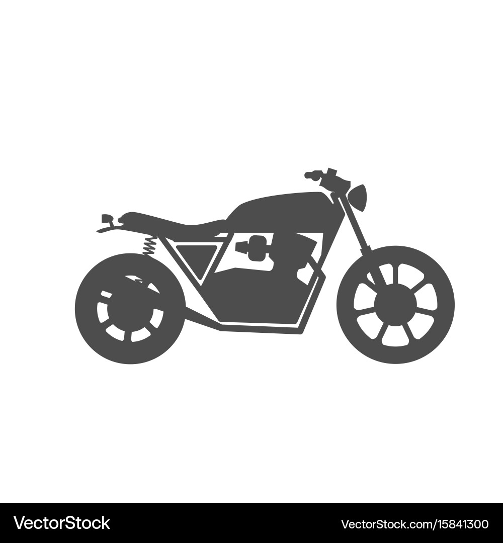 Motorcycle icon or sign Royalty Free Vector Image