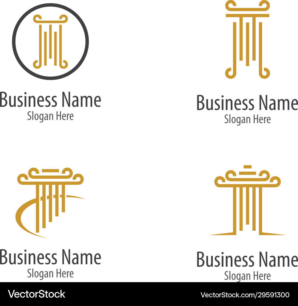 Pillar logo icon Royalty Free Vector Image - VectorStock