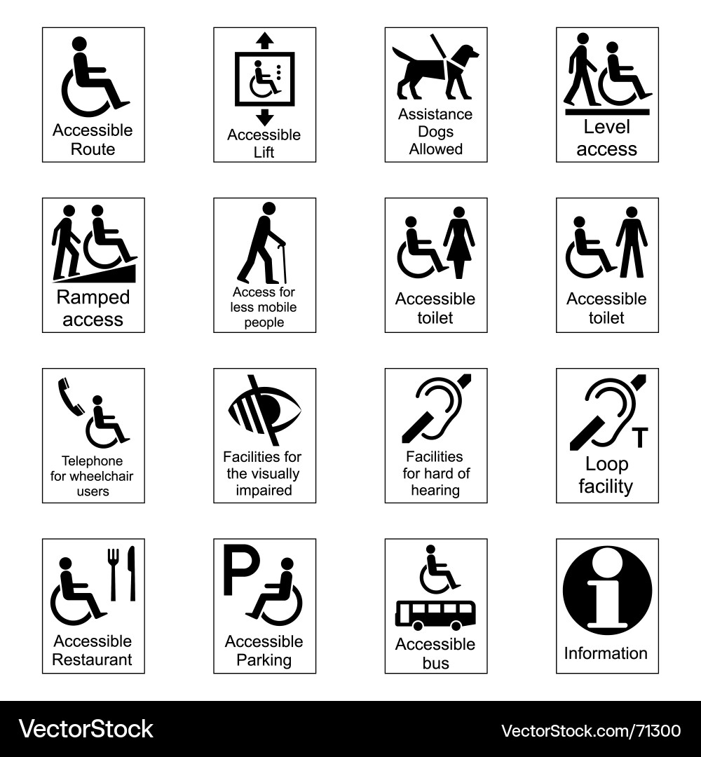 Public signs Royalty Free Vector Image - VectorStock