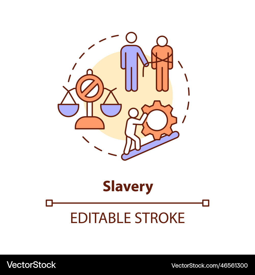 Slavery concept icon Royalty Free Vector Image