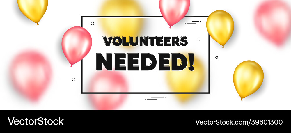 Volunteers needed symbol volunteering service Vector Image