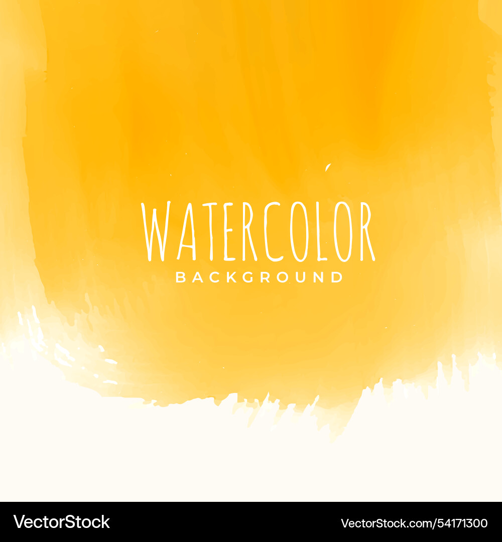 Yellow watercolor texture abstract background Vector Image