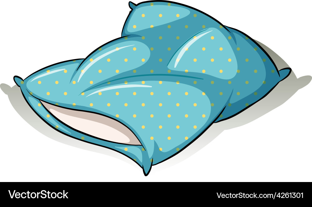 Blue pillow Royalty Free Vector Image - VectorStock