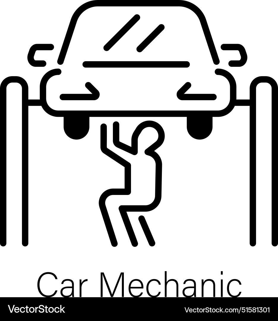 Car mechanic Royalty Free Vector Image - VectorStock