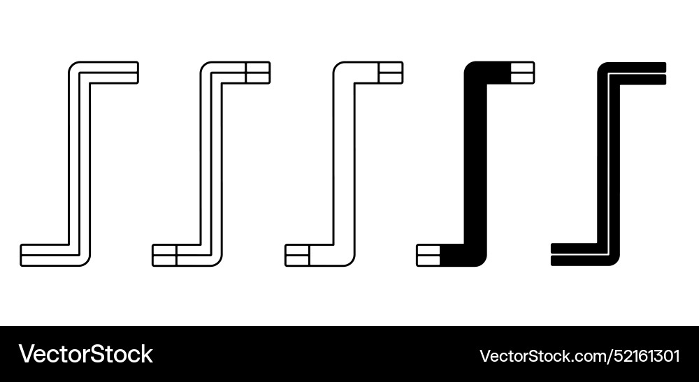 Cartoon allen wrench or hex key wrenches tools Vector Image