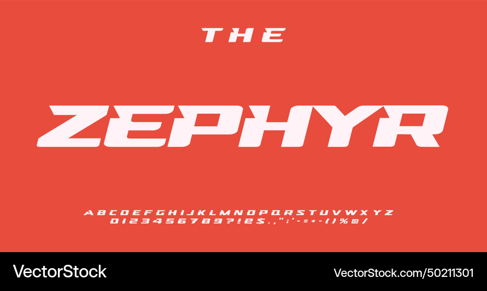 Swift dynamic font wide bold italic alphabet Vector Image