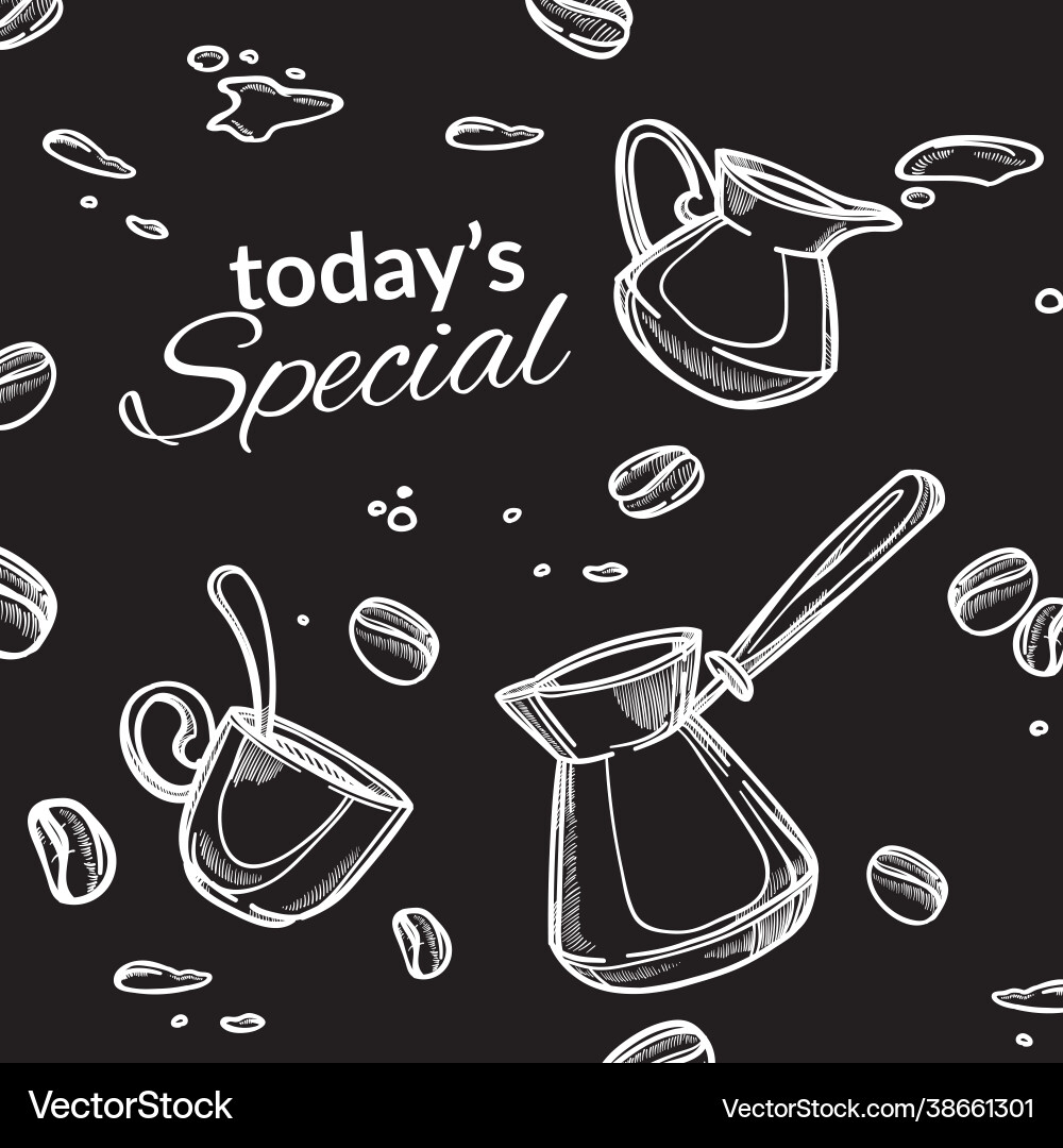 Todays special cafe or restaurant coffee house Vector Image