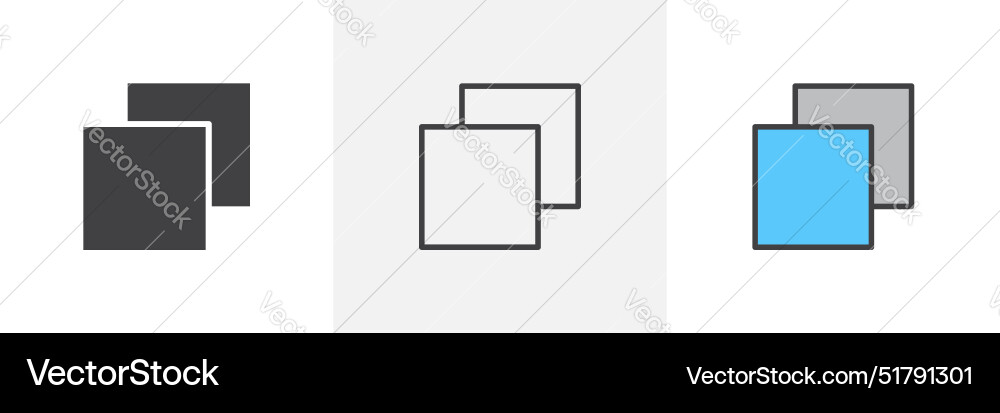 Window restore line icon set Royalty Free Vector Image