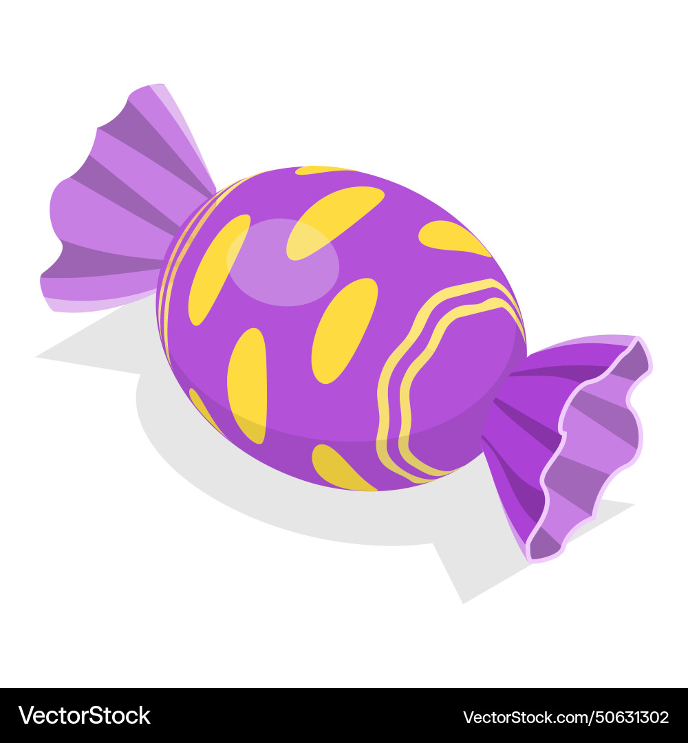 3d isometric flat set of candies item 2 Royalty Free Vector