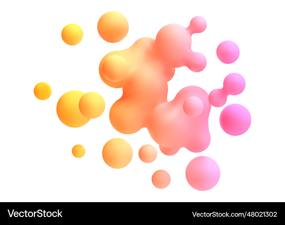 3d liquid bubbles Royalty Free Vector Image - VectorStock